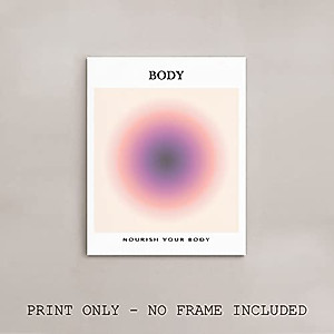 Double Devil's Inspirational Wall Art Positive Affirmations Wall Decor Aura Poster Y2K Room Decor Aesthetic Preppy Pictures | Mind Body Soul Heart | Pack of 4, Unframed 8x10