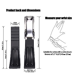 MCXGL Rubber Watch Band Compatible with Rolex Yacht Master Oysterflex Submariner GMT Daytona Strap Waterproof Bracelet Watch accessories 20mm
