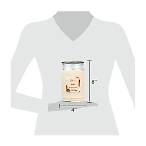 Mainstays Vanilla Scented Single-Wick Large Glass Jar Candle, 20 oz, Over 100-120 Hours of Burn Time