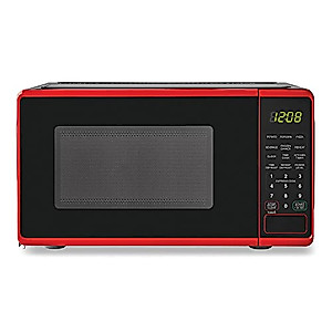 Red Digital Microwave Oven Proctor cooking and defrosting child safety lock