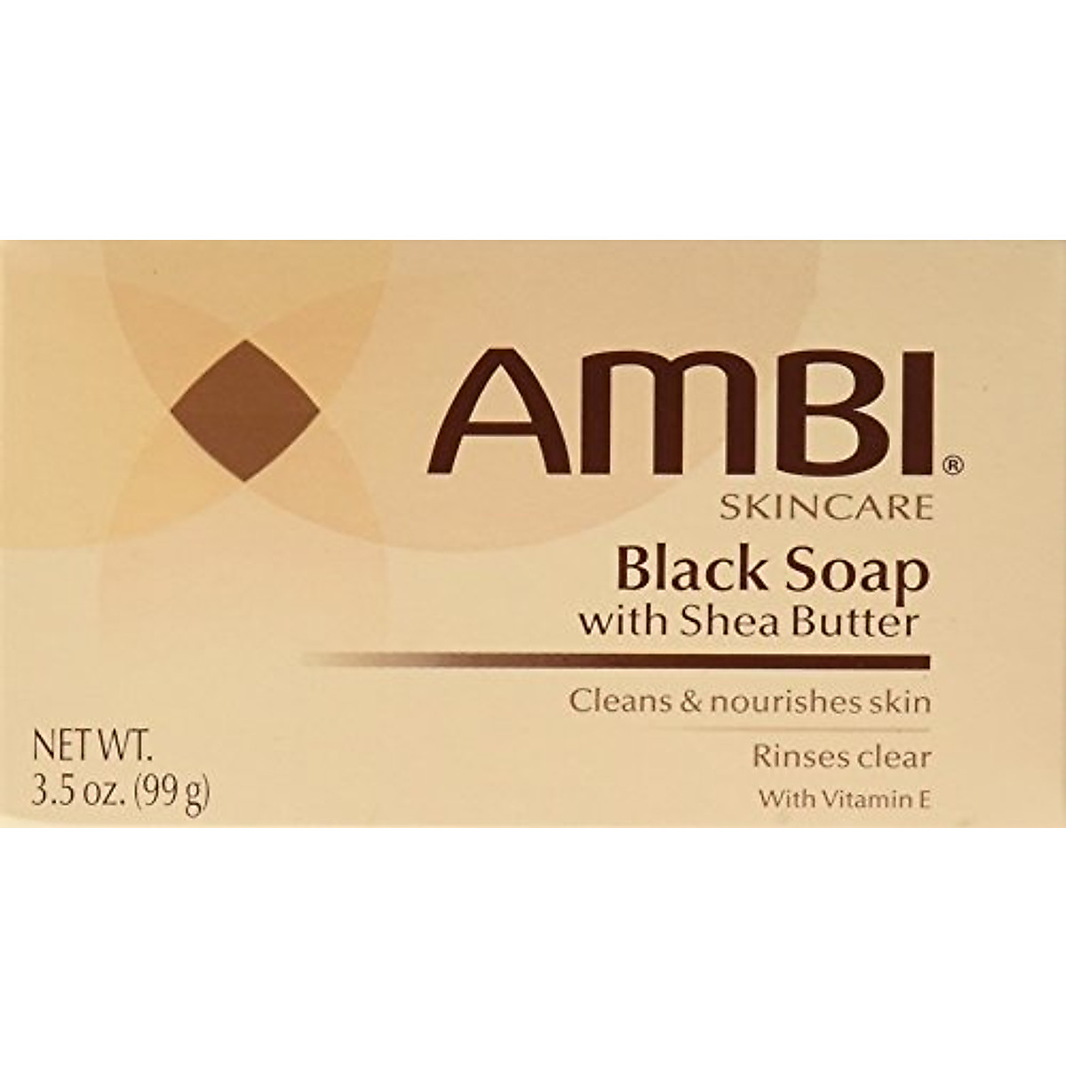 Ambi Skincare Black Soap with Shea Butter, 3.5 Oz (Pack of 2)