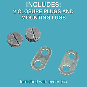 Legrand Pass & Seymour WPB342 Weatherproof Outdoor Box, 2 Gang, 4 Hole 3/4", 30.5 Cubic Inch, Gray (1 Count)