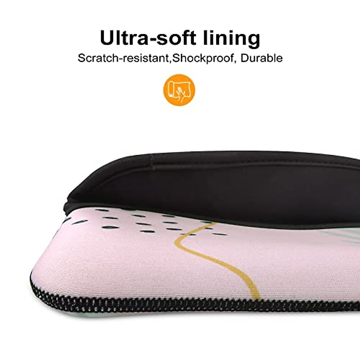 iCasso Laptop Sleeve for MacBook Air/Pro 13 inch,Waterproof Shock Resistant Notebook Protective Bag Carrying Case,Neoprene Bag with Small Case-Molandi