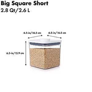 OXO-Good Grips POP Container 2.8-Quart Square Airtight Food Storage for Sugar and More (Set of 4)