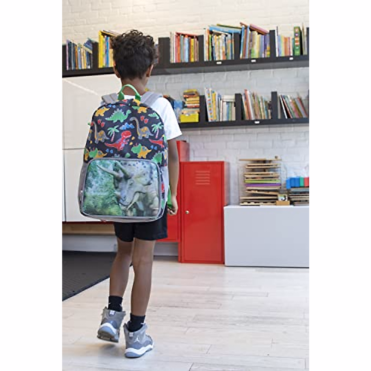 Trail maker Picture Changing Lenticular Dinosaur Backpack for Boys – Elementary and Middle School Hologram Backpack (Dinos 3) Large