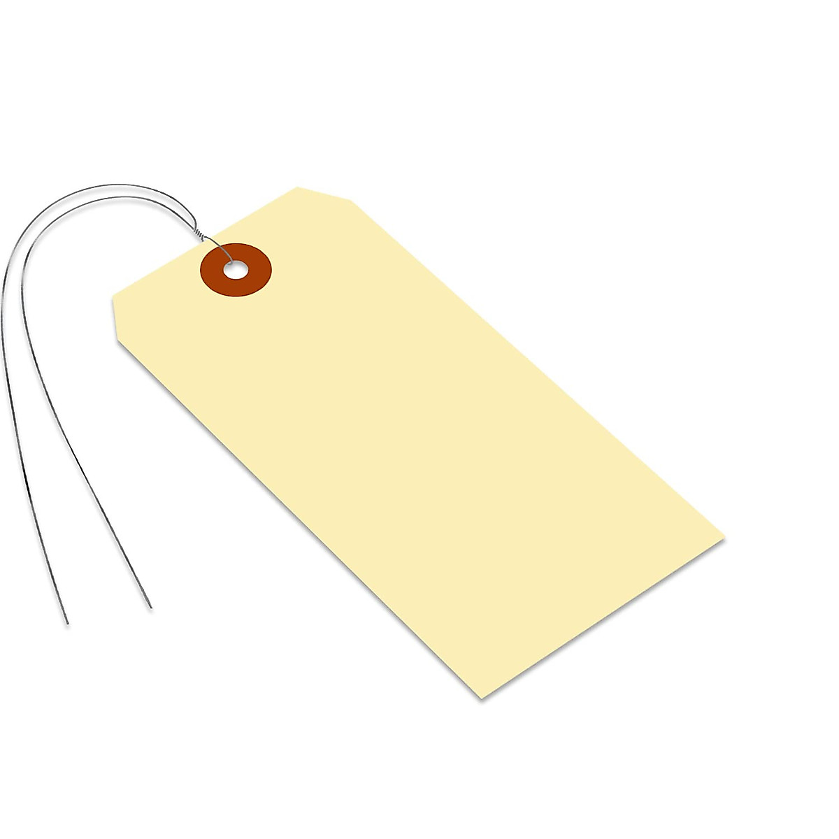 SmartSign Blank Manila Shipping Tags with Wire, Size-6, Pack of 100 ...