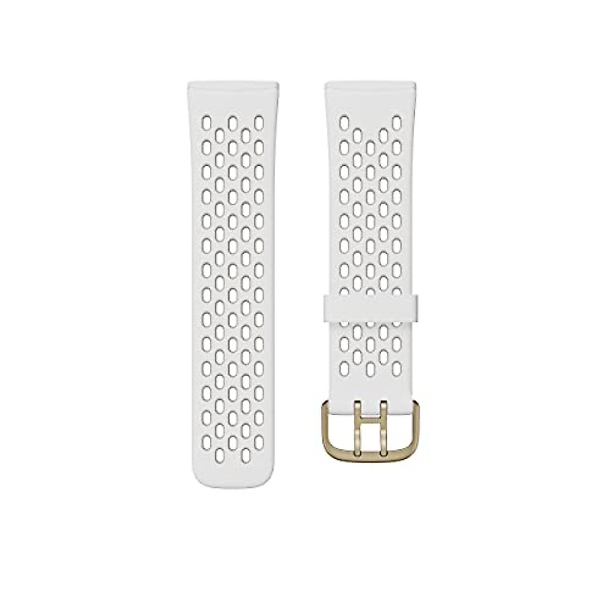 Fitbit Sense & Fitbit Versa 3 Accessory Band, Official Product, Sport, White/Lunar White, Large