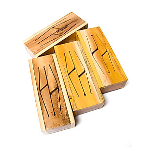 Mahogany Wood Tongue Drum Slit Tongue Log Drum With Mallets 4 Notes, PROFESSIONAL SOUND/QUALITY - JIVE BRAND