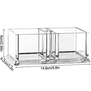 Yakri Clear Acrylic Two Lattices Tea Bags Holder Coffee Sugar Bag Case Guest Room Storage Boxes YTBH-001