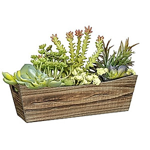 Classic Home and Garden Wood Window Box - Handled Buffalo Brown