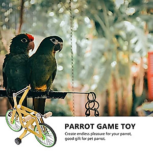 Zerodeko Bird Toys Bird Bicycle Training Toys Mini Bike Parrot Play Toy Bird Intelligence Training Toy Bird Foot Toy Exercising Toy Educational Toy for Parakeet Macaws Conures Conure Toys