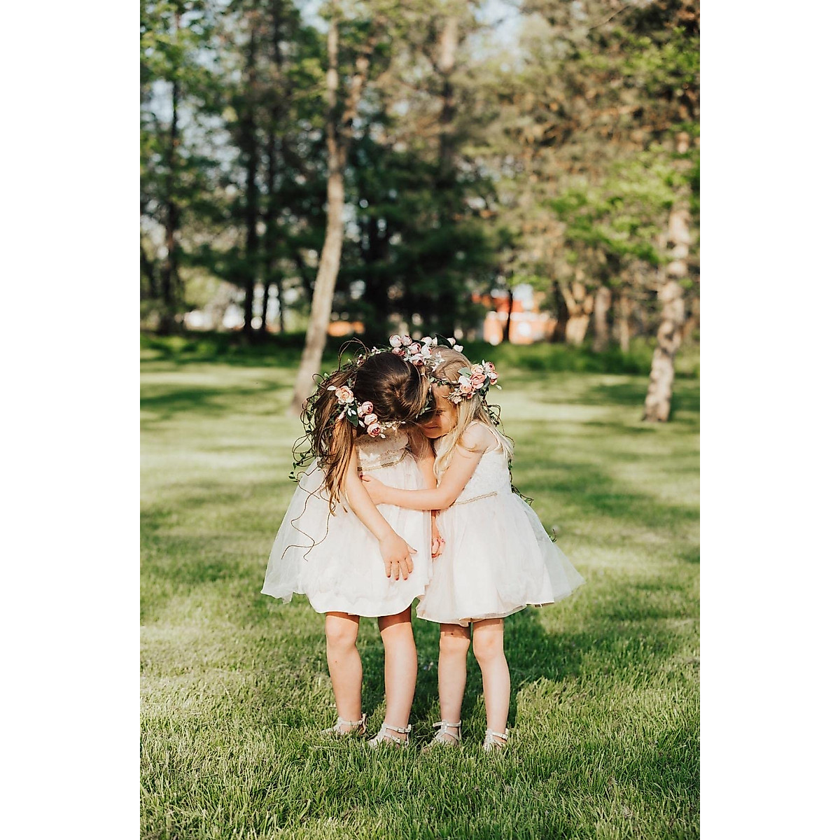 Floral Fall Adjustable Bridal Flower Garland Headband Flower Crown Hair Wreath Halo F-83 (A)