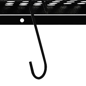 DDYOOK 2Pcs Garage Wall Shelves, 24" x 72'' Garage Storage Rack Floating Wall Shelves Garage Shelves Heavy Duty Sturdy Wall Shelves Wall Mounted Shelves with 4 Hooks for Shop, Shed, Garage Storage