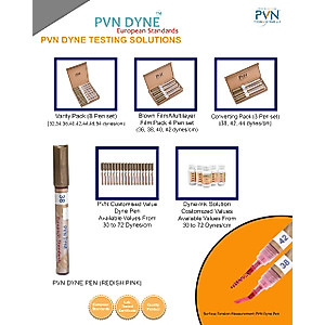 PVN Dyne Pen for Surface Tension-Treatment Measurement (European Standards) /VARITY PACK (PACK OF 8) 32,34,38,40,42,44,48,54//corona dyne pen