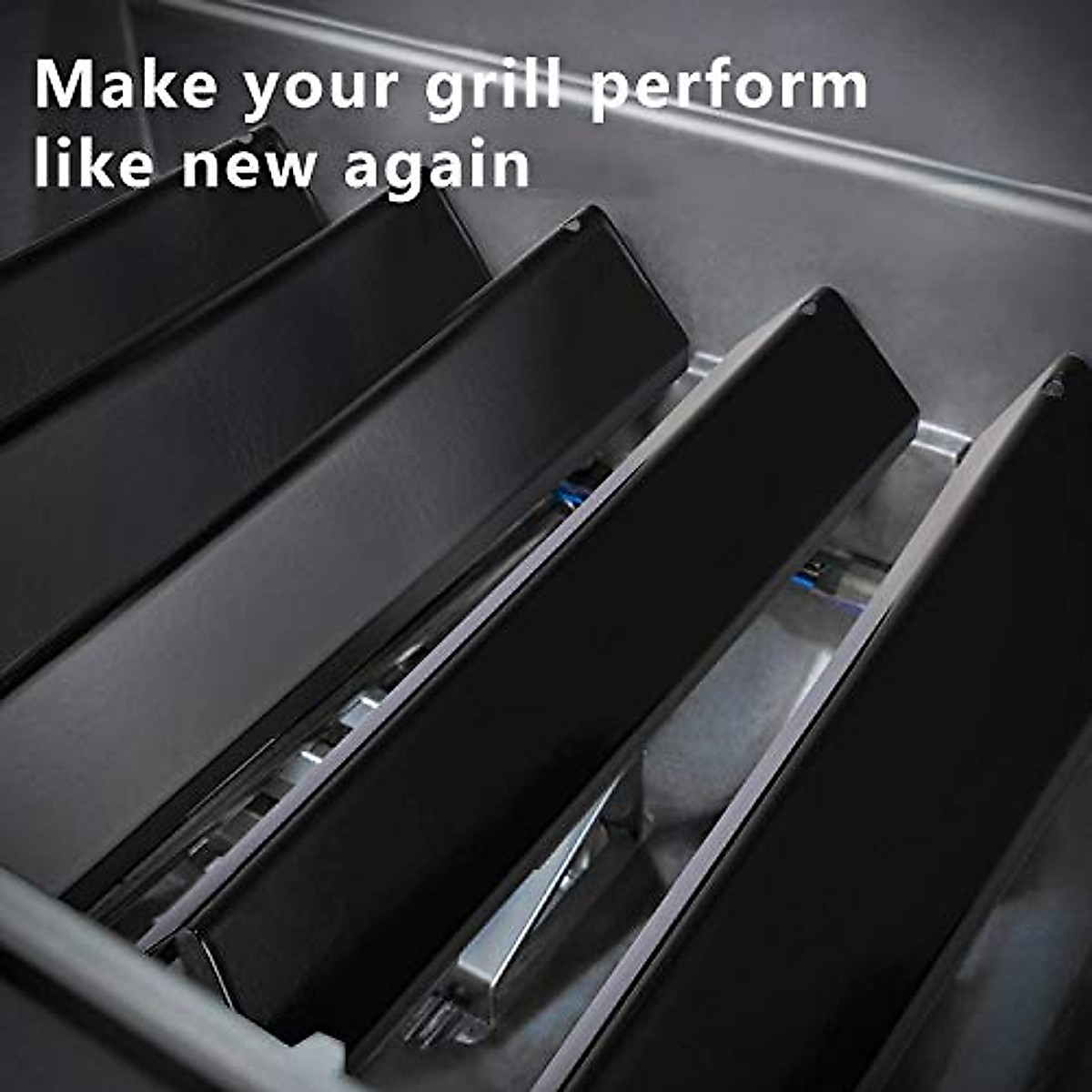 MONIBAQ Flavorizer Bars for Weber Spirit E310 310 Grill Parts, Porcelain-Enameled Flavor Bars Replacement for Weber Spirit 300 Series Grill with UP-Front Controls 15.3 inch Set of 5