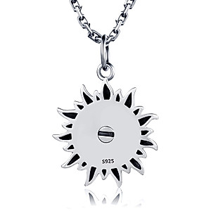 925 Sterling Silver Urn Necklace for Ashes-Sunshine Cremation Keepsake Pendant Tree of Life Ashes Necklace Jewelry Cremation Memorial Gifts for Men Women