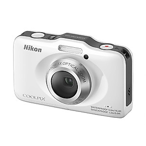 Nikon COOLPIX S31 10.1 MP Waterproof Digital Camera with 720p HD Video (White) (OLD MODEL)