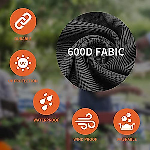 Roastove BBQ Grill Cover, 600D Heavy Duty Oxford Fabric Grill Cover for Weber,Brinkmann,Char Broil etc.(UV & Dust & Water Resistant, Weather Resistant, Rip Resistant)(72" L x 26" W x 51" H, Black)