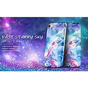 iPod Touch 7th Generation Case with 2 Screen Protectors, IDWELL iPod Touch 6 iPod 5 Case, Slim FIT Anti-Scratch Flexible Soft TPU Bumper Protective Case(Latest Model,2019 Release), Blue Fantasy Sky
