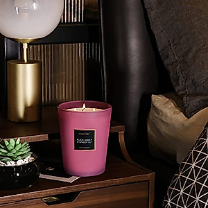 HomeLights Highly Scented Candles, Big 33.3 oz for Home, Natural Soy Aromatherapy Candles, Smokeless Long Lasting 130 hrs with 3 Cotton Wicks, Candles Gifts for Women & Men - Black Amber & Ginger Lily
