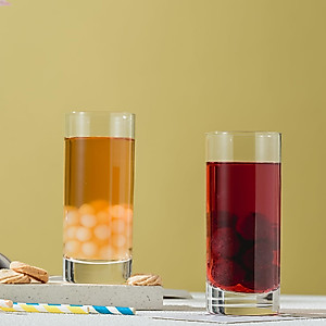 Wlasss Drinking Glasses Set of 6, 13oz Crystal Highball Glasses, Clear Tall Glass Cups,Water Glass for Kitchen, Beer, Juice, Whiskey,Mojito Cocktail Glasses for Bar Glassware