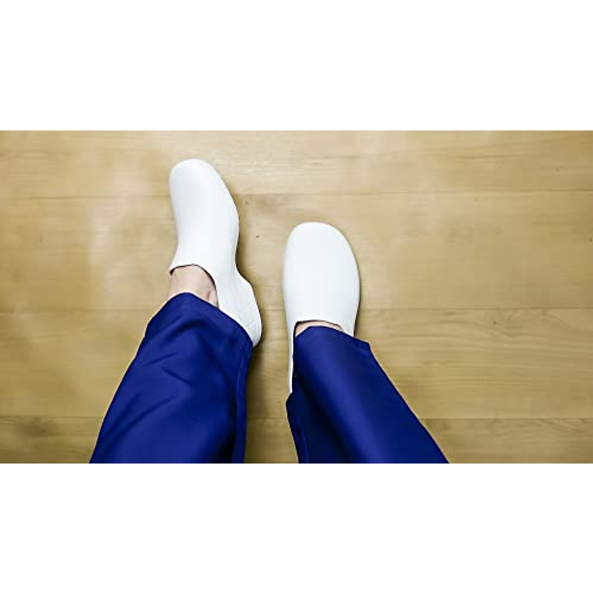 Sticky Nursing Shoes Women - Chefs - Kitchen - Nurses - Clogs for Work - Waterproof Non Slip (White, 8.5)