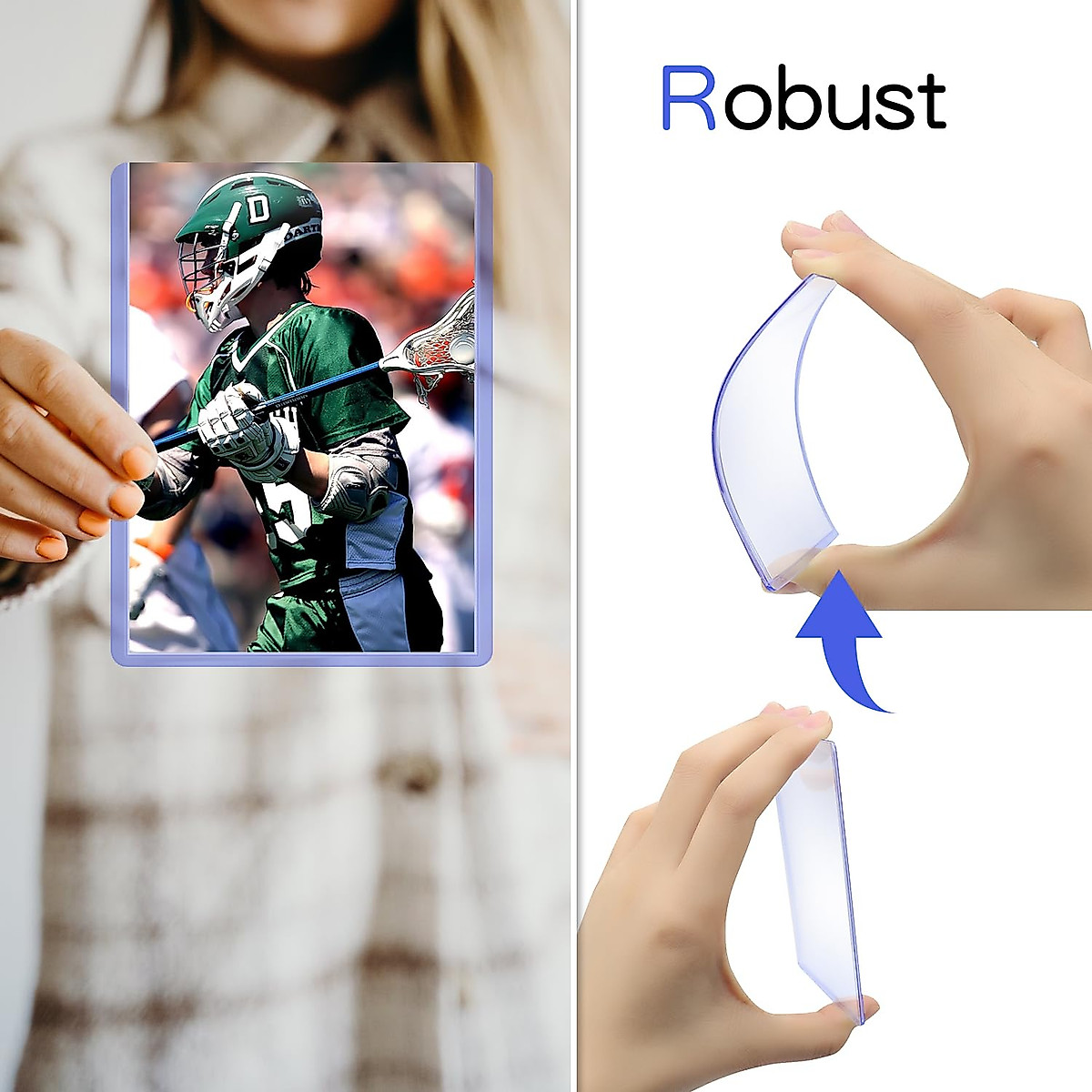 120 Pack 3x4 Inch Hard Plastic Card Sleeves, Card Protectors Hard Plastic for Baseball Card Protectors, Hard Card Sleeves for Game Card, Trading Card, Sports Card