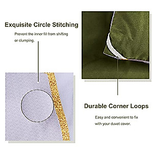 PERFEMET 8 Pieces Green King Comforter Set Geometric Marble Bedding Sets King Size Hexagon Honeycomb Print Bed in A Bag Soft Lightweight Bed Comforter Sets with Sheets (Green, King)