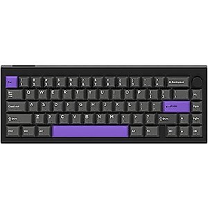 Hyekit Finalkey Cidoo V65 R2 Wireless Gaming Mechanical Keyboard, CNC Aluminum Frame, Bluetooth/USB Wired, Via Programmable, Hot Swap, Gasket Mount, 65% Keyboard, RGB Backlit, for Win/Mac, Black
