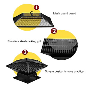 18 Inch Charcoal Grills, Portable Barbecue Grill with Lid, Outdoor Cooking Tabletop Grill, BBQ Grill for Adult, Small Charcoal Grill for Outdoor Backyard, Camping, Traveling and Beach