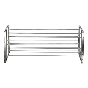 Household Essentials Stackable Two-Tier Shoe Rack, Chrome