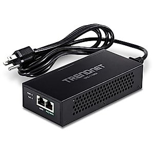 TRENDnet Gigabit PoE++ Injector, Convert A Non-PoE Port to A PoE++ Gigabit Port, PoE (15.4W), PoE+ (30W), Or PoE++ (95W), Up to 100m (328 ft), Integrated Power Supply, Black, TPE-119GI
