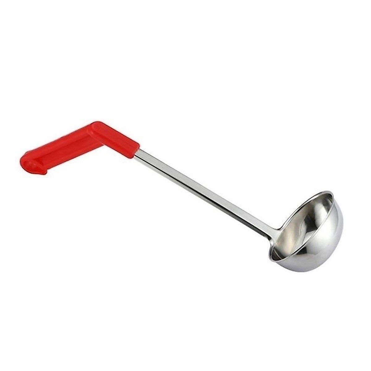 BUPEI Stainless Steel Soup Spoon Creative Curved Handle Cooking Soup Spoon Soup Spoon Soup Spoon Soup Shell Kitchen Utensils (Size : Capacity 240 ml)