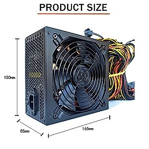 2000W Mining Power Supply Modular Mining PC Power PSU Supports 8 GPU Rig for ETH Bitcoin Ethereum Miner with Auto-Thermally Controlled Fan Supply,110V-240V Power Supply Mining Machine