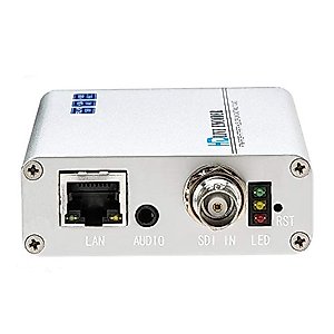 HaiweiTech HES-101 HEVC Encoder H.265 H.264 1080P@30 fps SD/HD/ 3G-SDI to IP Encoder IPTV HD Video Audio Live Streaming Encoder HD-SDI Transmitter with HTTP, RTSP, UDP, SRT, HLS, RTMP, Multicast