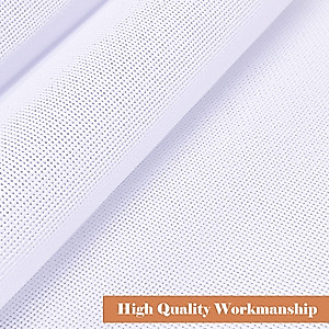 Caydo 6 Pieces Aida Cloth 14 Count White Cross Stitch Fabric for Craft Embroidery, Handmade Needlework, DIY Handicrafts, 12 by 18-Inch