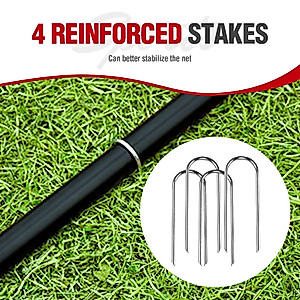 Zupapa Baseball Softball Practice Combo - 7 X 7 Feet Net Tee Caddy 12 Pack Baseballs Set, Upgraded Vivid Strike Zone, Baseball Backstop Practice Net for Hitting Pitching Batting Catching (Black)