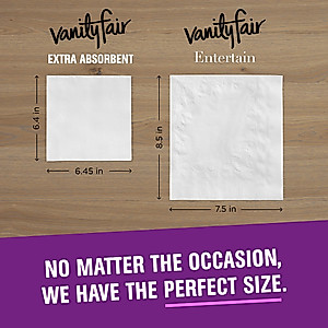 Vanity Fair Everyday Extra Absorbent Premium Paper Napkin, 960 Count, Dinner Napkin for Messy Meals