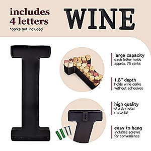 Metal Wine Cork Holder | Modern Wine Gifts, Best Housewarming Gifts, Bar Decor for Home | Home Decor (Wine)