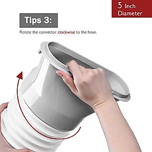 TURBRO 5 Inch Portable Air Conditioner Universal Exhaust Hose Clockwise Thread with Window Vent Kit