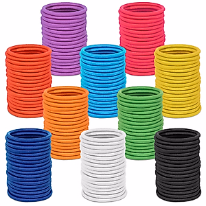 150 Pieces Hair Ties for Women Thick Curly Hair, Bulk Hair Ties Ponytail Holders Hair Elastics Hair Bands for Adults Women Girls (4mm)