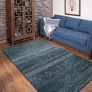 Mohawk Home Prale Denim Geometric (8' X 10') Area Rug