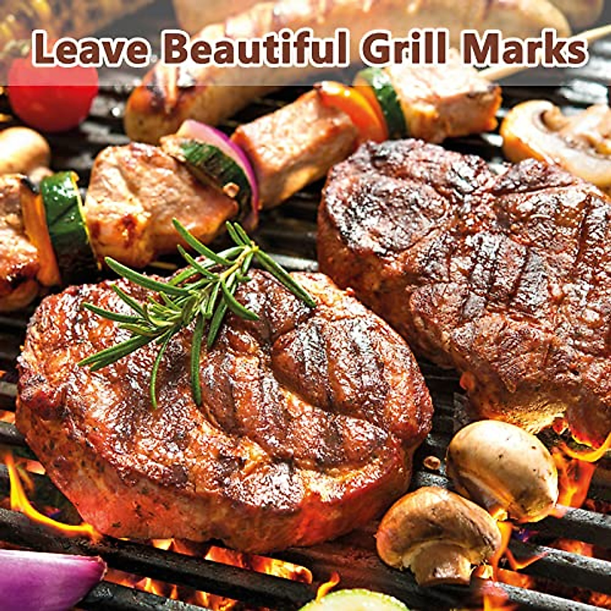 QuliMetal 7637 17.5" Cast Iron Cooking Grates for Weber Spirit 200 and Spirit II 200 Series Gas Grills, Spirit E210/S210/E220/S220 (2013-Newer) with Front Control Knobs