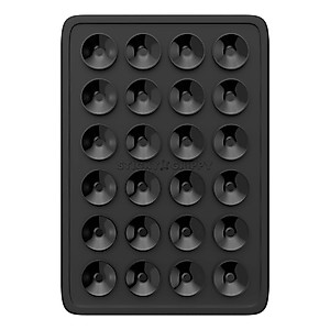 StickyGrippy Suction Phone Case Mount, Sillicon Adhesive Phone Accessory for iPhone and Android, Hands-Free Fidget Toy Mirror Shower Phone Holder, Tiktok Videos and Selfies (Black)