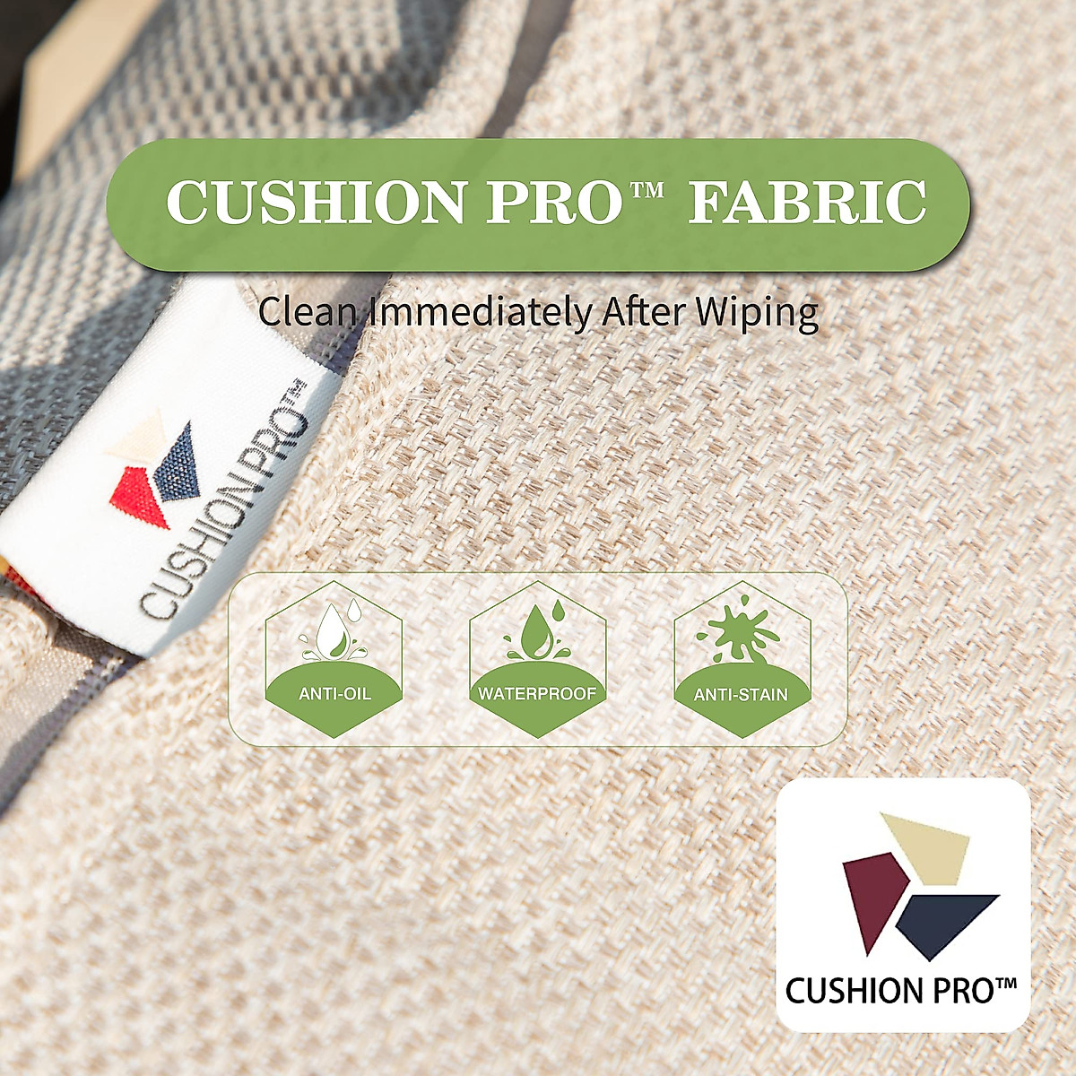 PHI VILLA Oversized 3-Seater Patio Couch Outdoor Wicker Patio Furniture Sofa Set for 3 People Conversation Rattan Sofa Set Outdoor Garden