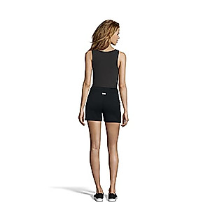 Hanes womens Hanes Luxe Collection Lightweight Fleece With Pockets Shorts, Black, X-Large US