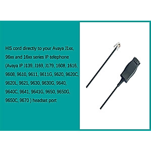 Avaya Headset HD Voice with HIS Adapter Compatible with Avaya 1600, 9600, J100 Series IP Phones Model, Plus 3.5mm Adapter (Monaural)