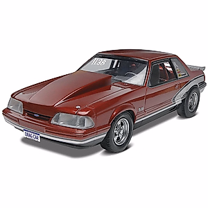 Revell 85-4195 '90 Ford Mustang LX 5.0 Drage Racer Model Car Kit 1:25 Scale 139-Piece Skill Level 5Plastic Model Building Kit, Red