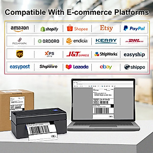 beeprt Bluetooth Shipping Label Printer - Wireless 4x6 Thermal Label Printer for Shipping Packages, Desktop Label Printer Compatible with Shopify, Ebey, Amazon, Etsy, FedEx, UPS, Small Business