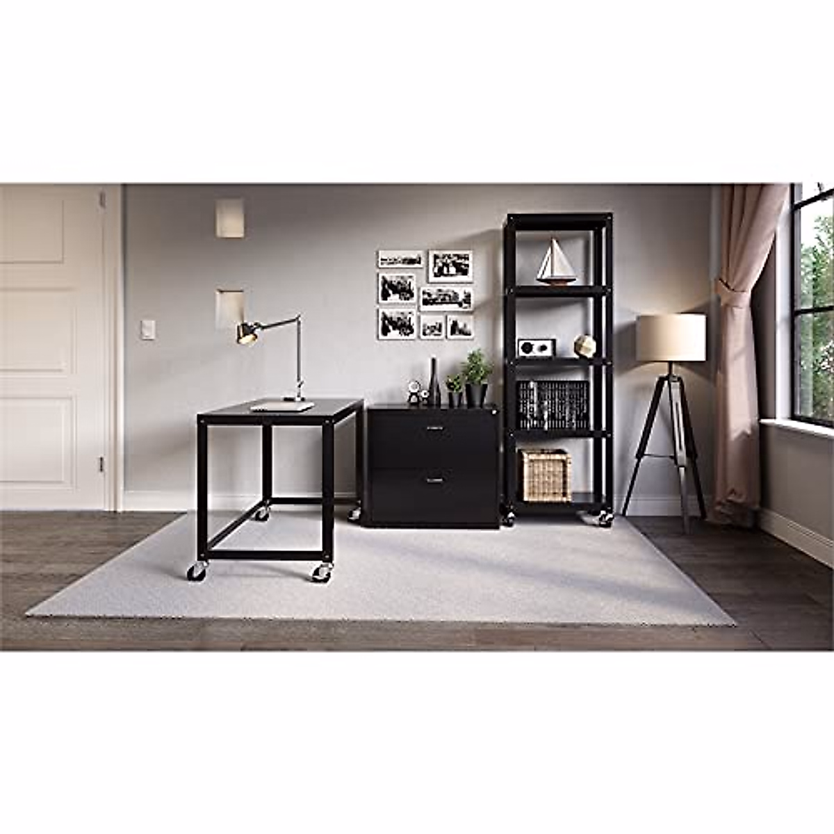 Hirsh Home Office 30 in. Wide 2 Drawer Lateral File Cabinet in Black, Fully Assembled